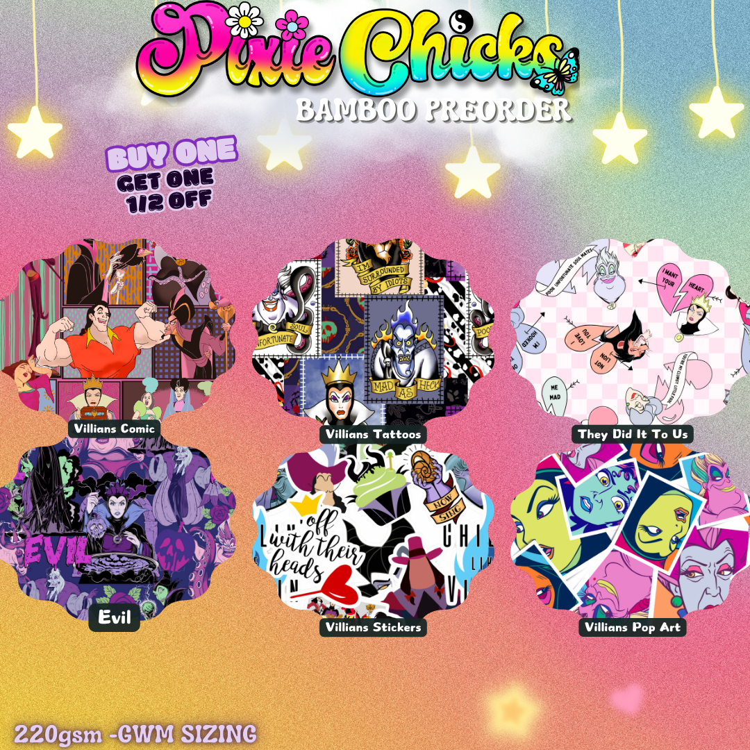 Villains Bamboo Preorder – Pixie Chicks